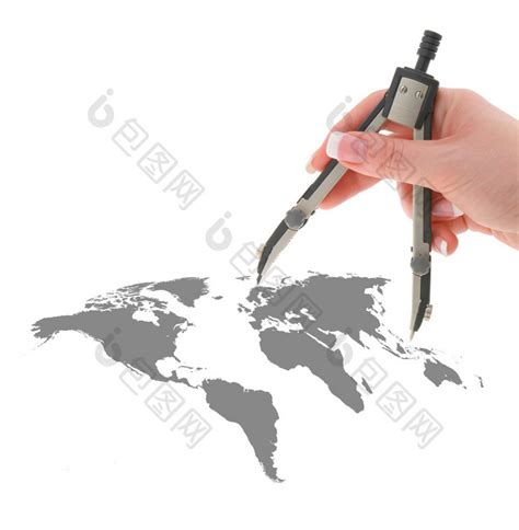 从世界地图上蓝色水彩图片 包图网企业站