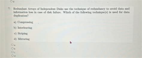 Od Redundant Arrays Of Independent Disks Studyx
