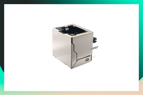 90 Degree Single Port Shielded Rj45 Ethernet Connector With Leds