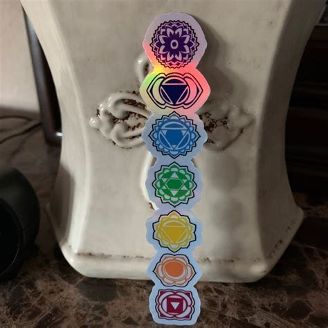 Chakra Holo Vinyl Waterproof Stickers Laptop Decal Hydro Flask Chakra