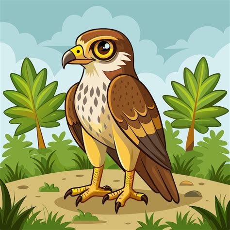 мультфильм птицы с голубым небесным фоном Премиум Ai сгенерированный вектор