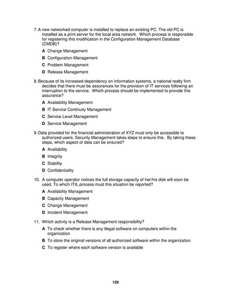 Exam Itil V2 Pdf