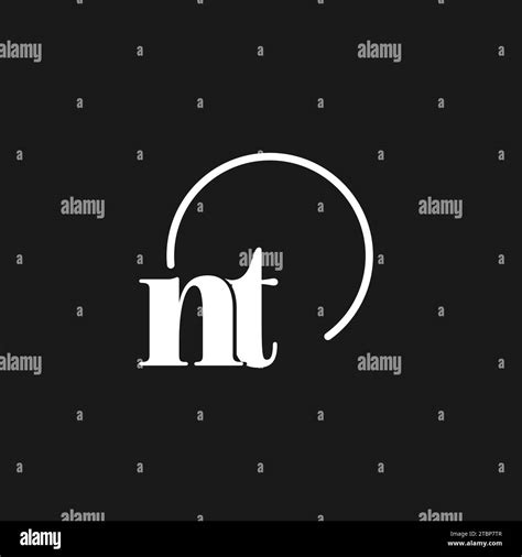 Nt Logo Initials Monogram With Circular Lines Minimalist And Clean