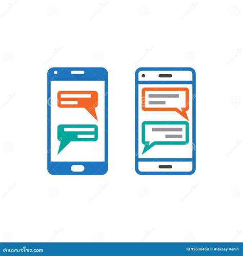 Instant Messaging Client For Smartphone Line Icon Outline And S Stock
