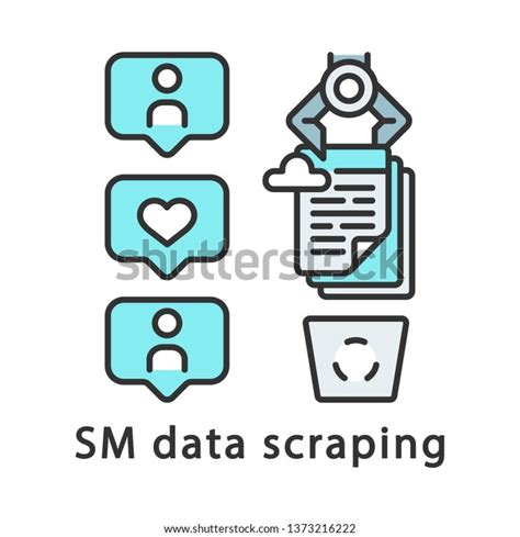sm data scraping color icon rpa stock vector royalty free 1373216222 shutterstock