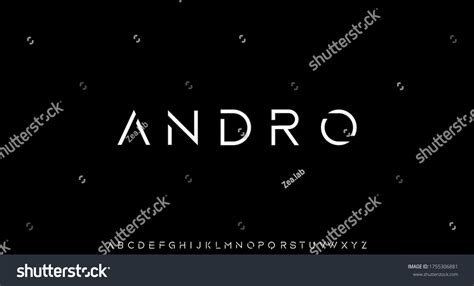 Futuristic Modern Alphabet Display Font Stock Vector Royalty Free 1755306881 Shutterstock