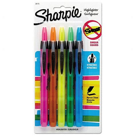 Sharpie Chisel Retractable Retractable Highlighter 802g0328175pp