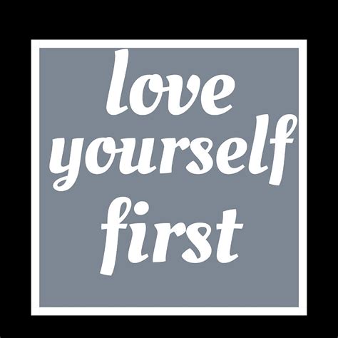 Love Yoursfirst Quote Poster 80s Painting By Clark Cameron Fine Art