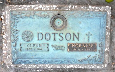 Glenn Dotson 1907 1961 Memorial Find A Grave