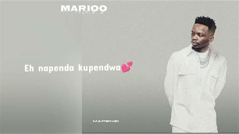Marioo Mapenzi Official Lyrics Youtube