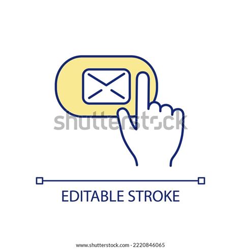 sending electronic message rgb color icon stock vector royalty free