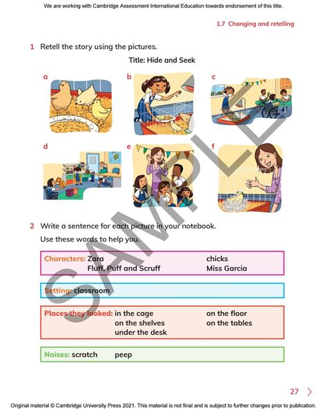 Cambridge Primary English Learners Book 1 With Digital Access Sample