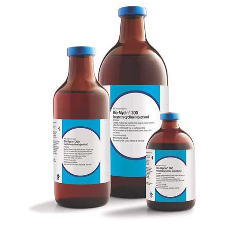 Bio Mycin 200 Oxytetracycline Injection Antibiotic For Cattle Or Swine