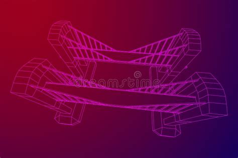 Bridge Connection Structure Wireframe Stock Vector Illustration Of Road Building 184244991