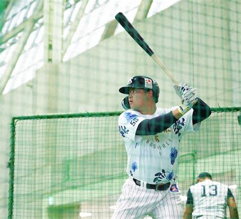 フリー打撃で快音を響かせる村上（撮影・沢田 明徳） ― スポニチ Sponichi Annex 野球