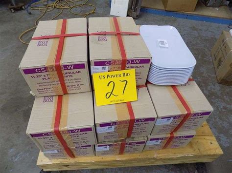 Fifteen Dozen G E T Regtangular Plates Us Power Bid