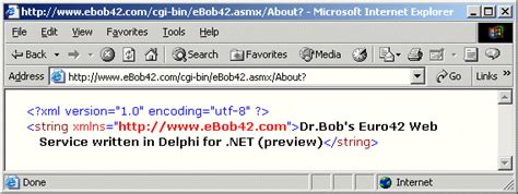 Drbob Examines 40 Delphi For Net And Aspnet Web Services