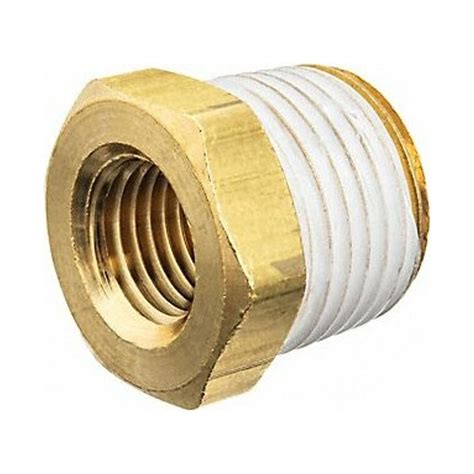 Pipe Fitting W Thread Sealant Brass Class 125 Hex Bushing 1