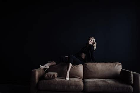 Premium Photo Portrait Of Candid Authentic Elegant Sexy Model Blonde