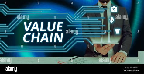 Text Sign Showing Value Chain Business Approach Business Manufacturing