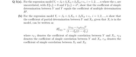 For The Regression Model Yi β0 β1xi1 β2xi2 εi I