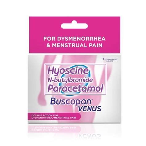 Buscopan Venus Hyoscine N Butylbromide Paracetamol 10mg 500mg Film