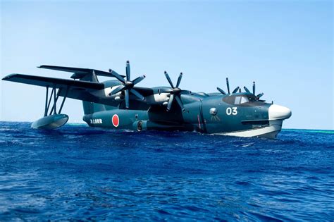 Japanese Navy Shinmaywa Us 2 Amphibious Aircraft 7142 X 4761 R