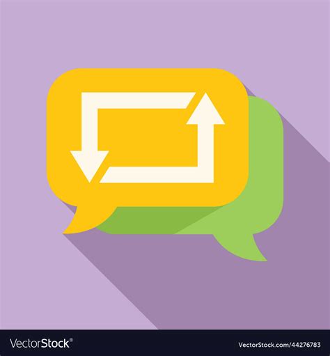 Repost Market Icon Flat Chart Data Royalty Free Vector Image