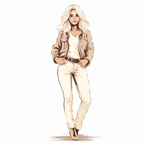 Premium Vector Stylish Model Vector Illustration
