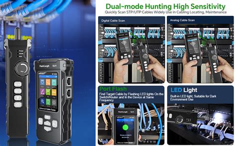 shgumite ethernet cable tester with ip scanning ping and switch rate