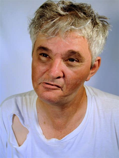 Crazy Dirty Old Senior Man Frowning Stock Image Image Of Boomer Aged