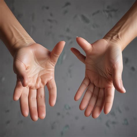 Two Open Hands Reaching Out Symbolizing Connection And Human Touch