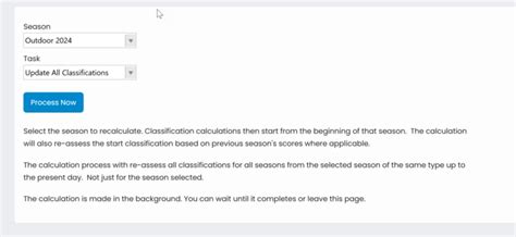 Updating Classifications