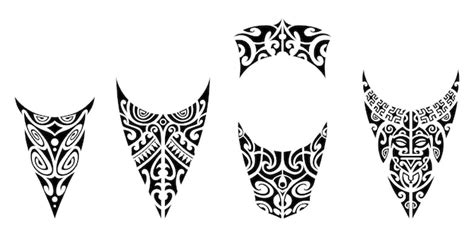 Premium Vector Set Of Tattoo Sketch Maori Style For Leg Or Shoulder