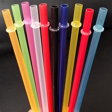 Okkvv Hard Plastic Straws Reusable 25 Pcs 1062 Long Hard Straws For