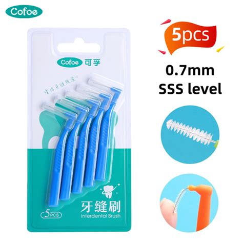 07mmcofoe 5pcs Interdental Brush Orthodontic Floss Sticks For Brace