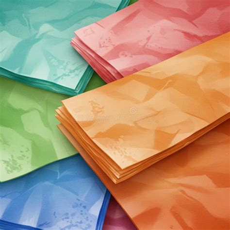 Colorful Stack Of Translucent Sheets With A Glossy Texture Featuring
