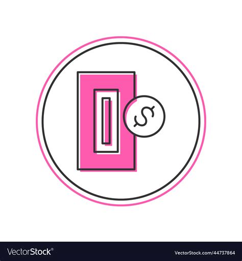 Filled Outline Hand Inserting Coin To A Slot Vector Image