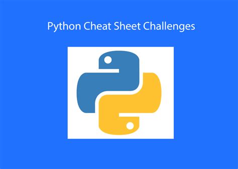 Python Cheat Sheet Challenges Nganatech
