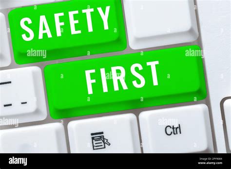 Conceptual Display Safety First Word For Avoid Any Unnecessary Risk