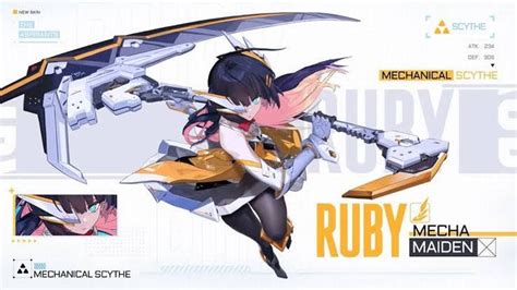 Ruby Mecha Maiden Foto Lucu Kartu 3d Pola Kartu
