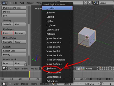 Animation How To Insert Keyframe Only Available In Blender 2 78