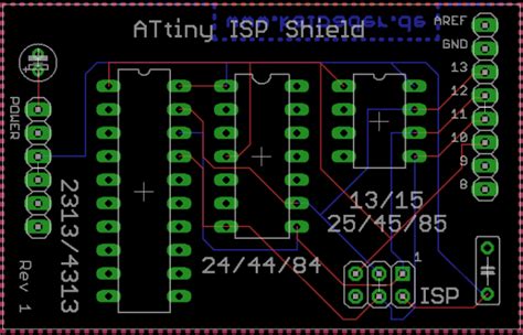 ATtiny In System Programmer ISP Arduino Shield Kai Christian Bader