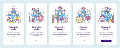 Types Of Toxic Leaders Onboarding Mobile App Screen Abusive Boss