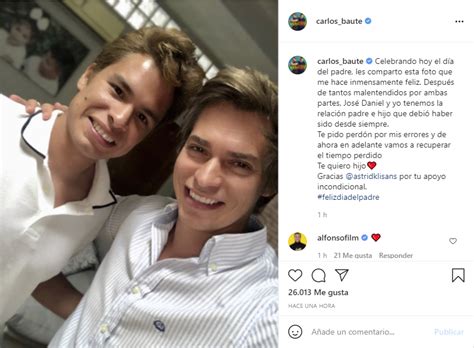 Carlos Baute Reconoció Públicamente A Su Hijo José Daniel “te Pido