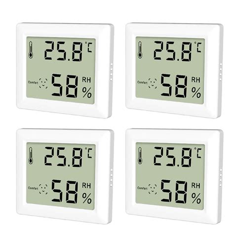 Lufeis 4 Stück Thermometer Hygrometer Thermometer Mit