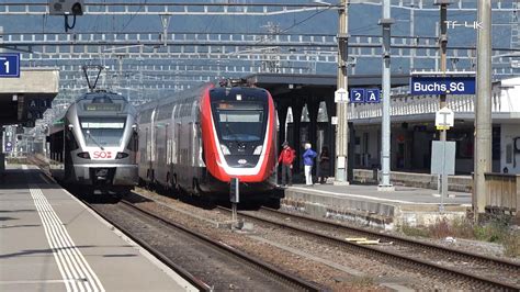 Ir In Buchs Sg Bahnverkehr In Buchs S Nach St Gallen Youtube