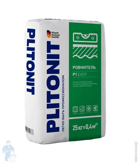Ровнитель цементный PLITONIT Р1 easy для грубого выравнивания, 25 кг ...