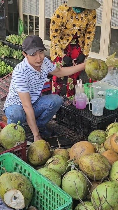 놀라운 코코넛 열매 자르기 기술 Youtube