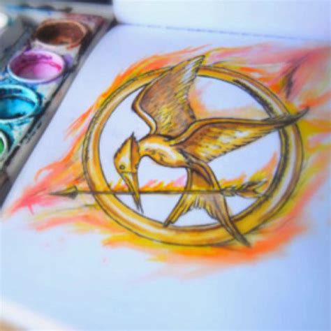 How To Draw The Hunger Games Logo Aka The Mockingjay Pin Artofit